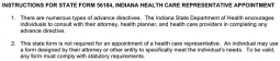 Free Indiana Health Care Representative Appointment (Form 56184) - Word ...