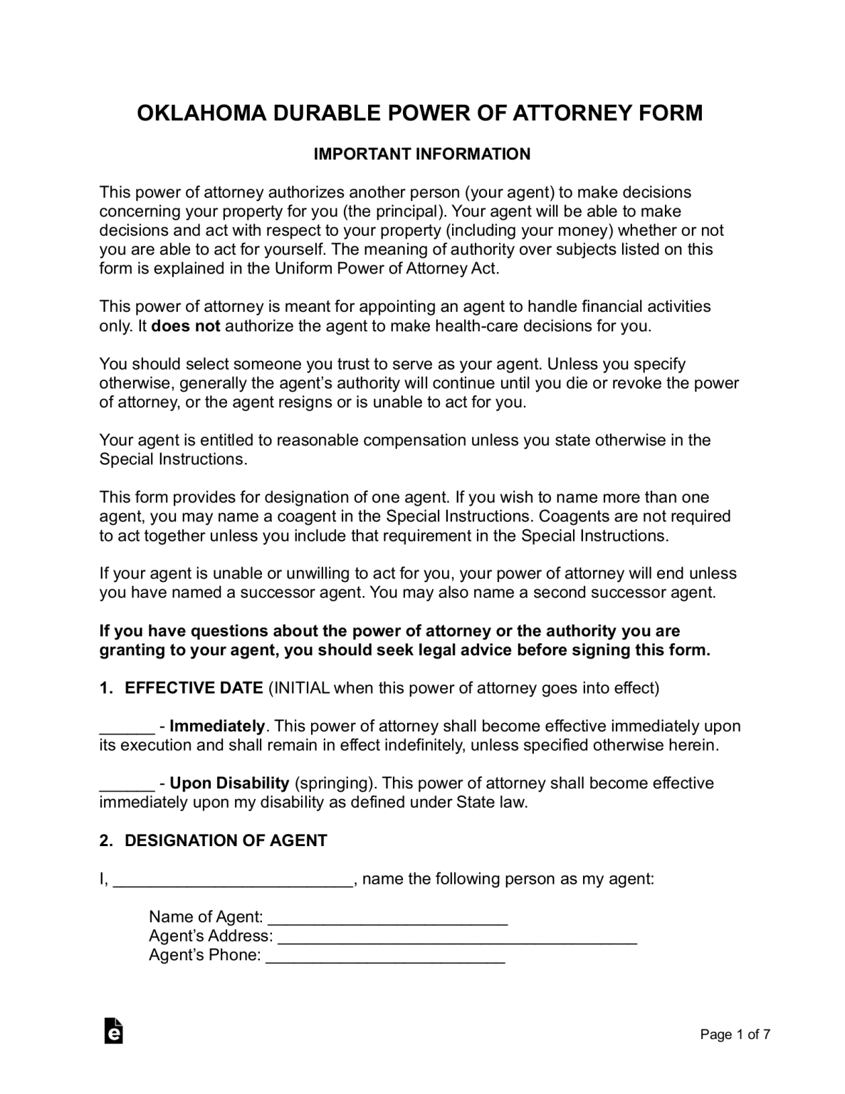 Free Texas Limited Power Of Attorney Form Pdf Word Eforms Vrogue