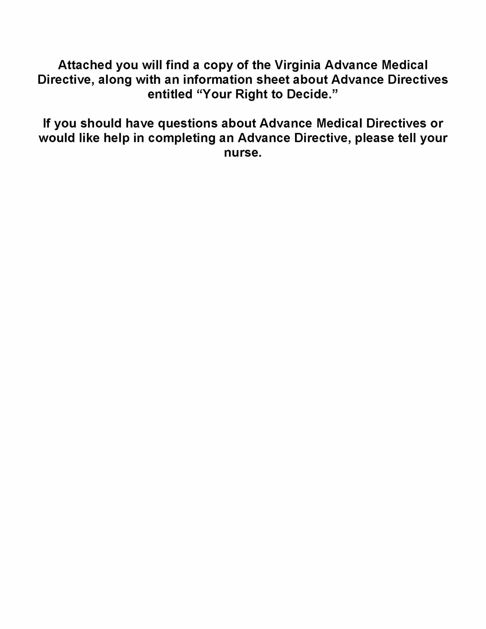 Free Virginia Advance Directive | Medical POA + Living Will Template ...