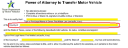Free Texas Motor Vehicle Power of Attorney (Form VTR-271) - PDF – eForms