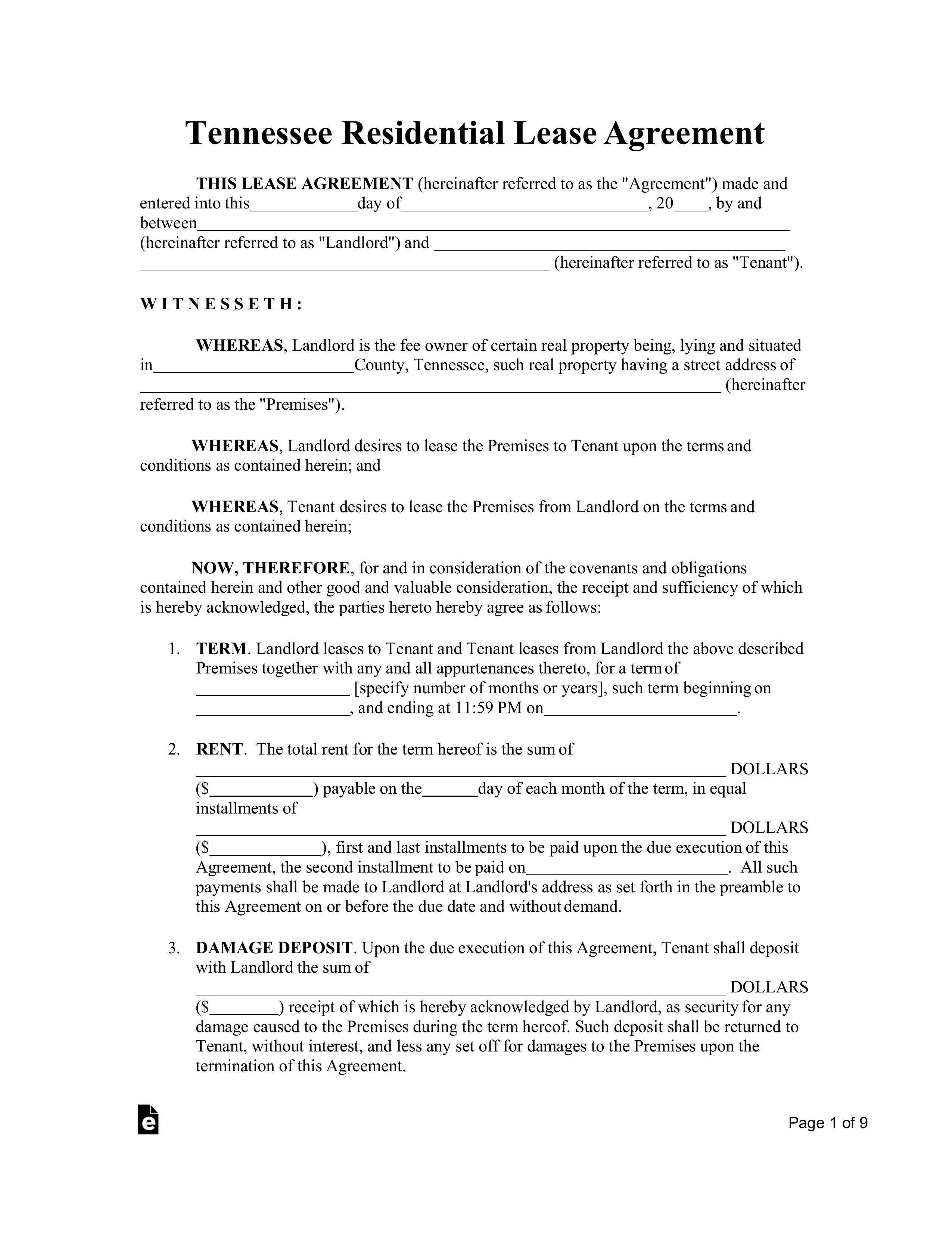 Free Template For Business Lease Agreement Master Template
