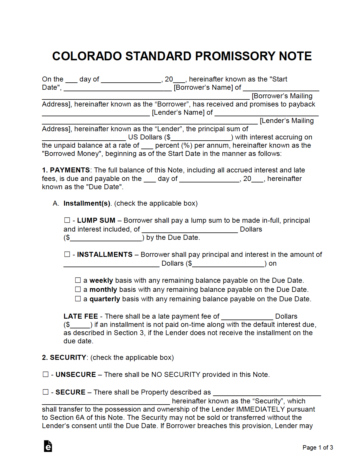 Free Connecticut Promissory Note Templates Word PDF EForms Free 