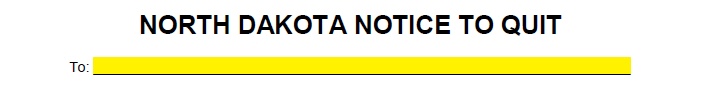 Free North Dakota Eviction Notice Forms (2) - Word | PDF – eForms