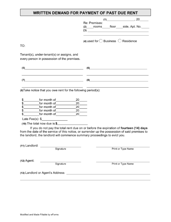 Free New York Eviction Notice Forms Notice To Quit Legal Templates 