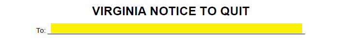 Free Virginia Eviction Notice Forms (3) - Word | PDF – eForms