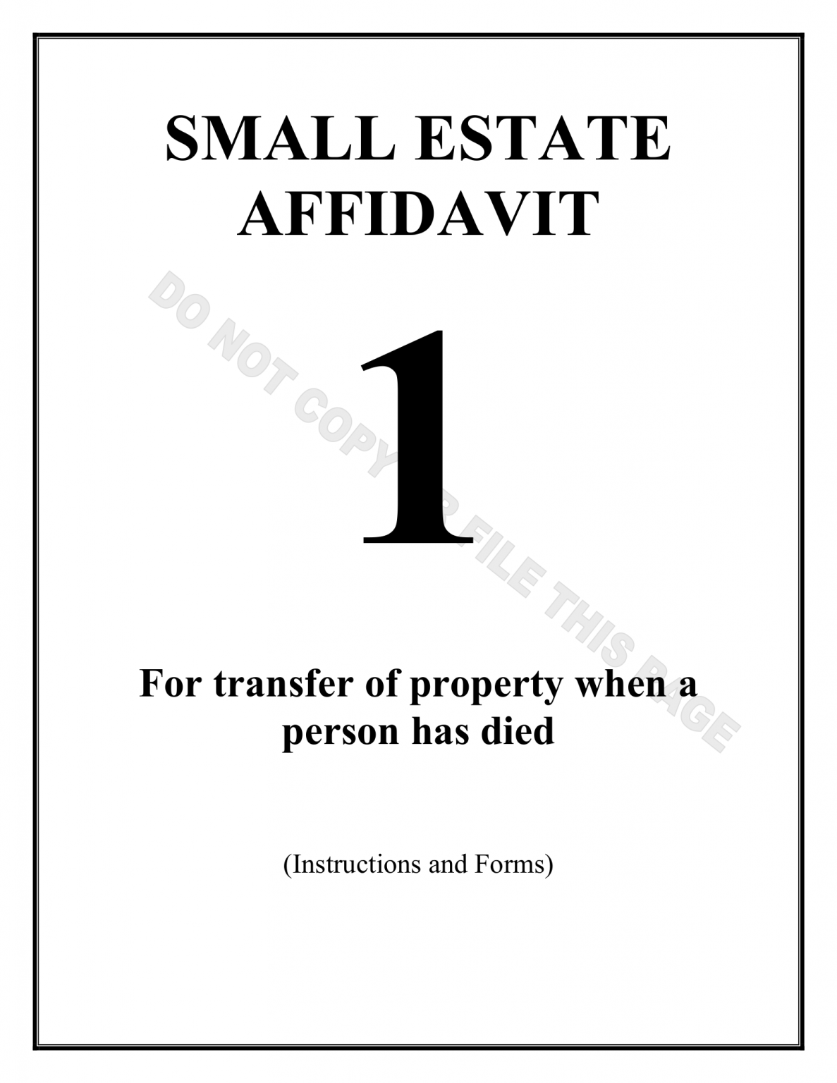 Free Arizona Small Estate Affidavit Form - PDF – eForms