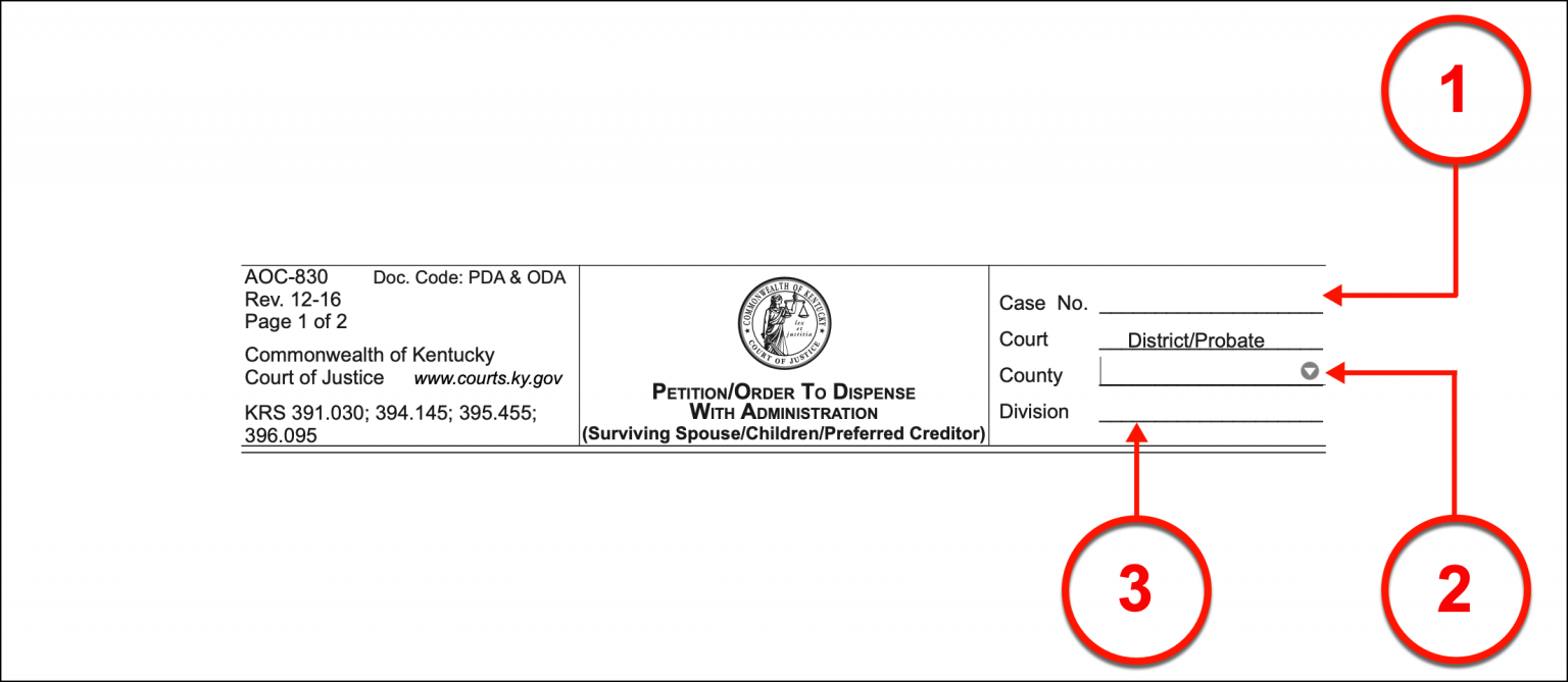 Free Kentucky Small Estate Affidavit | Form AOC-830 - PDF – eForms