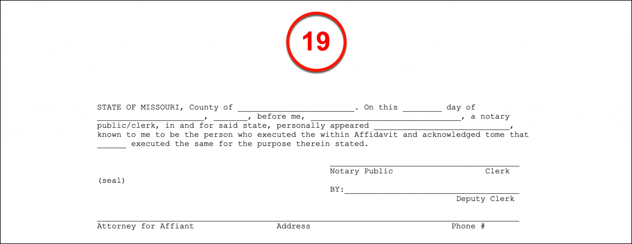 Free Missouri Small Estate Affidavit | Affidavit of Distributees for ...