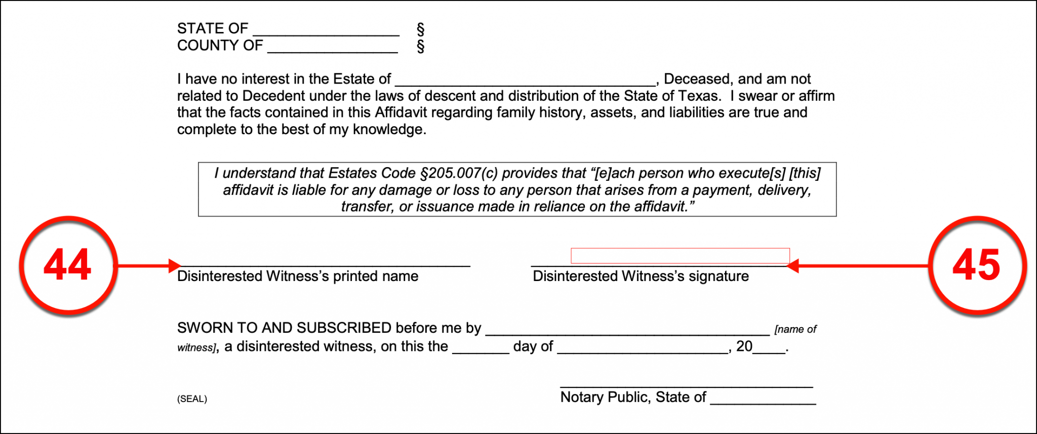 Free Texas Small Estate Affidavit Form - PDF – eForms