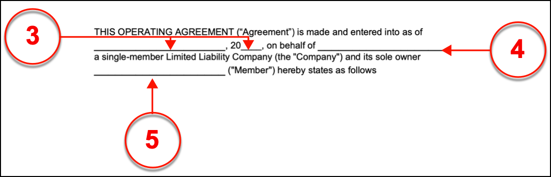 Free Single-Member LLC Operating Agreement Template - PDF | Word – eForms