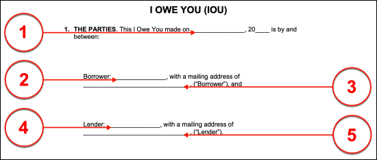 Free I Owe You IOU Template PDF Word EForms