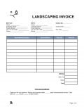 Free Landscaping Invoice Template - PDF | Word – eForms