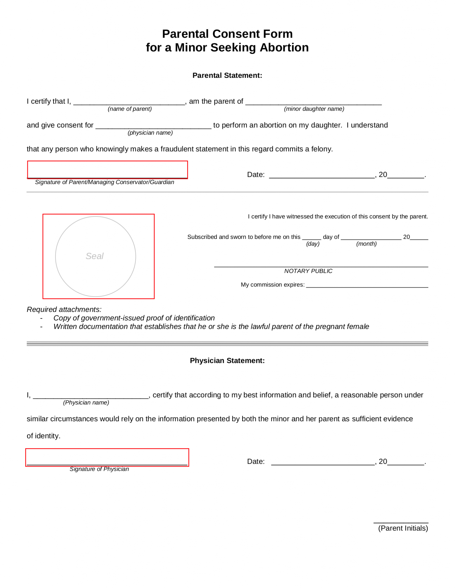 Free Minor (Child) Medical Treatment Authorization Form - PDF | Word ...