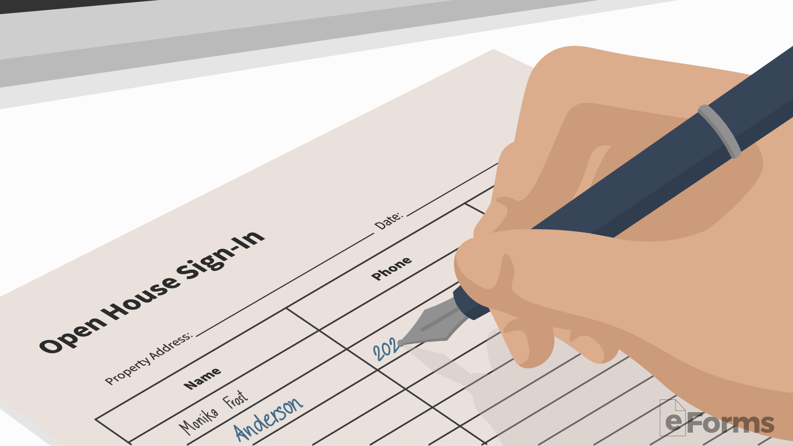 Free Simple Real Estate Open House Sign-in Sheet - PDF | Word – eForms