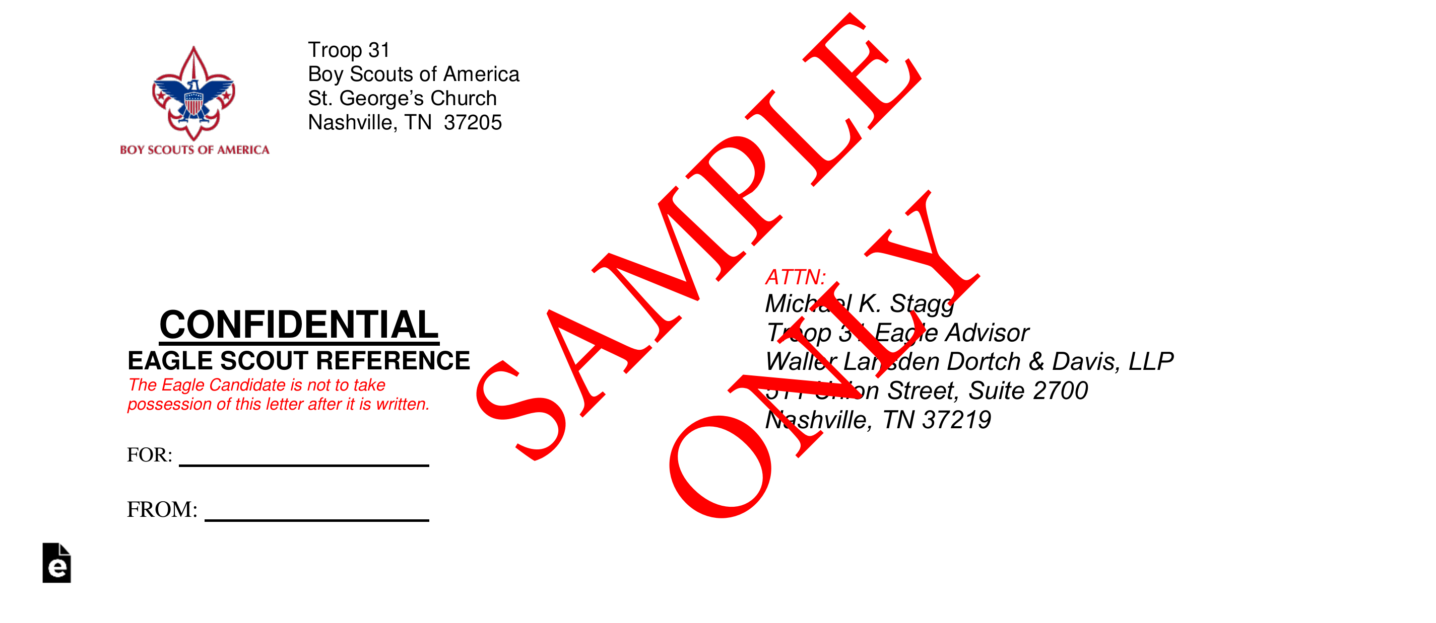 Eagle Scout Letter Of Recommendation Template Database