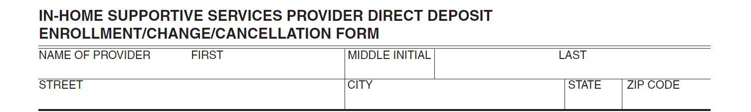 Free In-Home Supportive Services (IHSS) Direct Deposit Form - PDF – eForms