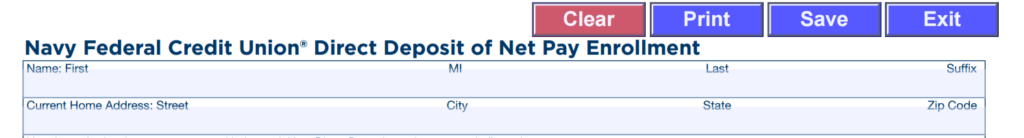 Free Navy Federal Credit Union (NFCU) Direct Deposit Form - PDF – eForms