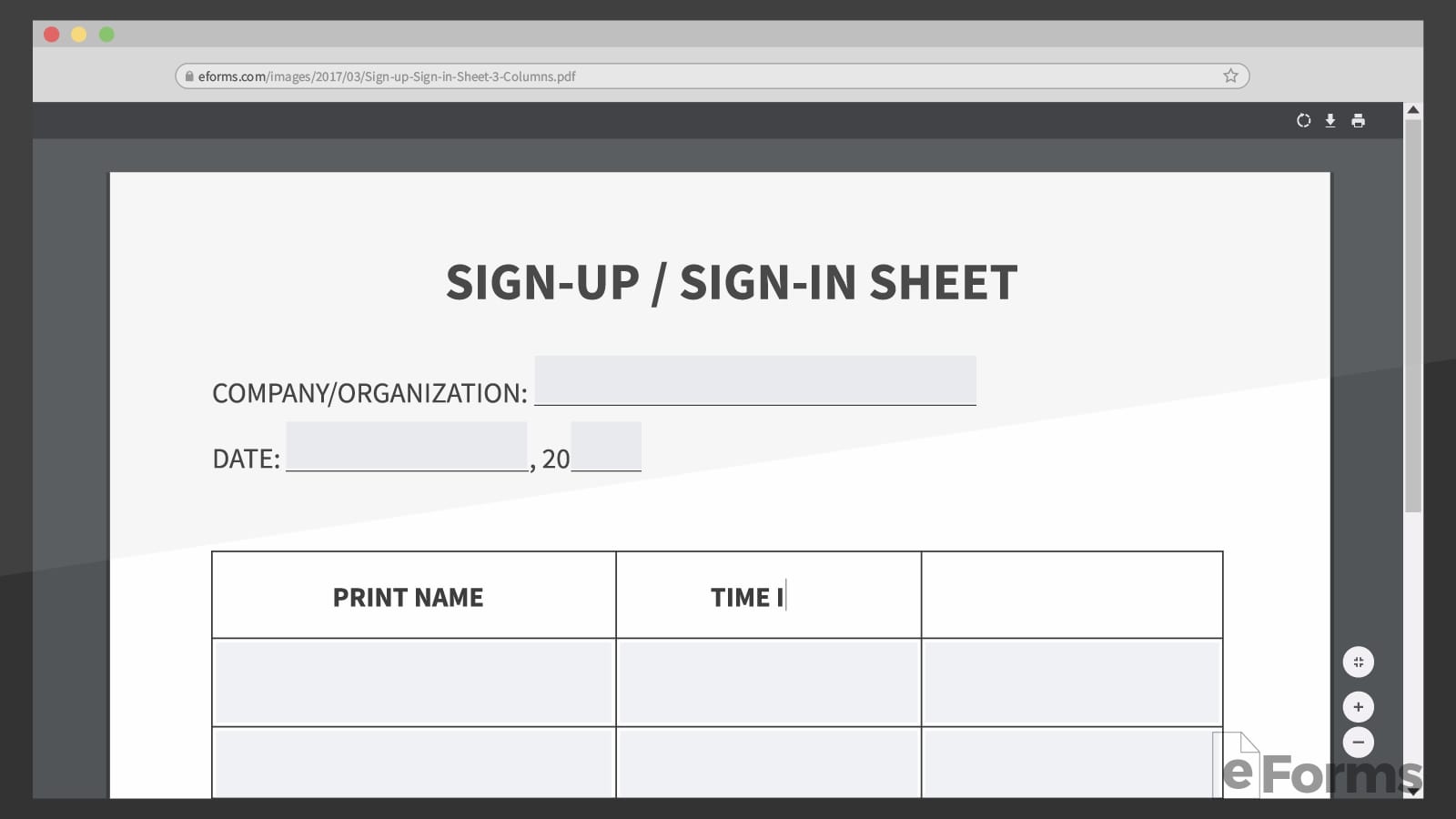 Free Sign in / Sign up Sheet Templates - PDF | Word – eForms