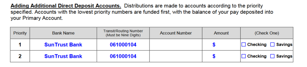Free SunTrust Bank Direct Deposit Authorization Form - PDF – eForms