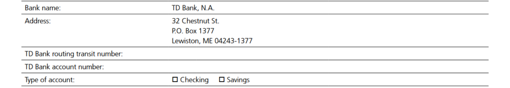 Free TD Bank Direct Deposit Authorization Form - PDF – eForms