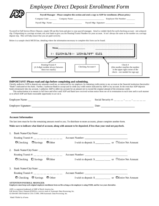 Gratis ADP Direct Deposit Authorization Form PDF EForms Organic gratis-adp-direct-deposit-authorization-form-pdf-eforms-organic