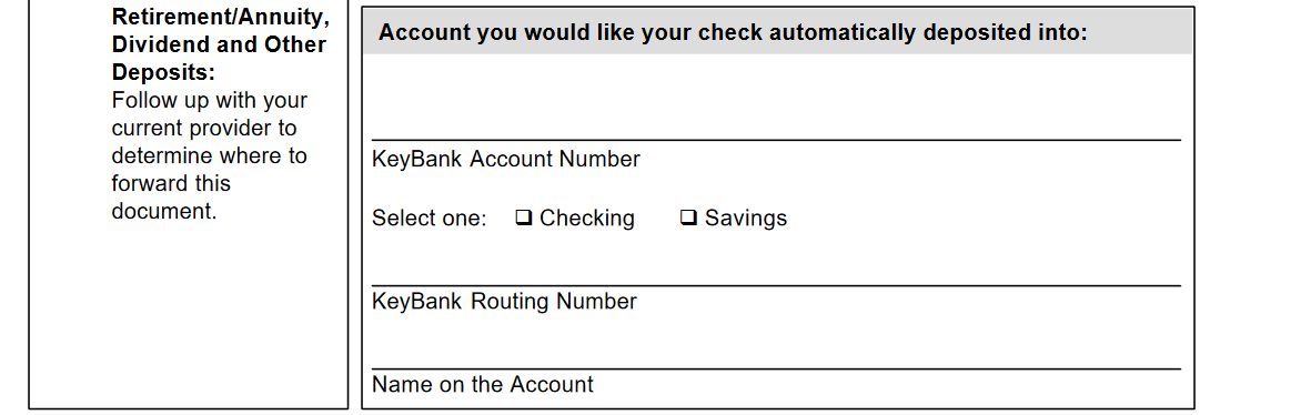 Free Key Bank Direct Deposit Authorization Form - PDF – eForms
