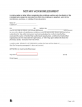 Free Notary Acknowledgment Forms - PDF | Word – eForms