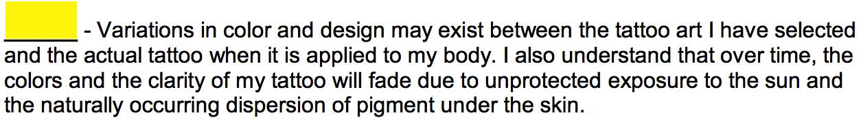 Free Tattoo & Body Piercing Consent Form - Word | PDF | eForms – Free ...