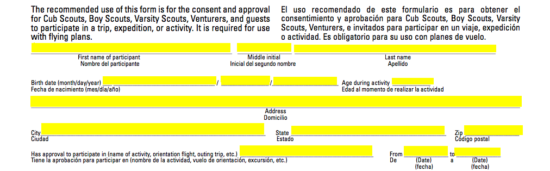 Free Boy Scouts of America (BSA) Parental Consent Form - PDF | eForms ...