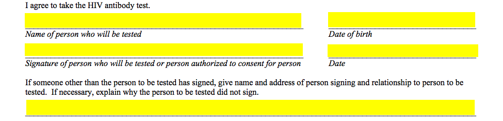 Free HIV Test Informed Consent Form - PDF – eForms
