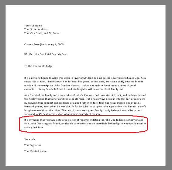 Free Character Reference Letter (for Court) Template - Samples - PDF ...