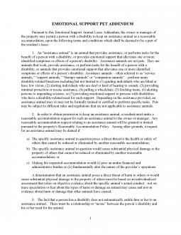 Free Pet Addendum to Lease - PDF | Word – eForms
