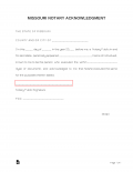 Free Missouri Notary Acknowledgment Form - Word | PDF – eForms