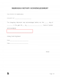 Free Nebraska Notary Acknowledgment Form - Word | PDF – eForms