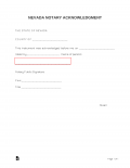 Free Nevada Notary Acknowledgment Form - Word | PDF – eForms