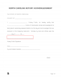 Free North Carolina Notary Acknowledgment Form - Word | PDF – eForms