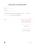 Free Ohio Notary Acknowledgment Form - Word | PDF – eForms