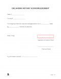Free Oklahoma Notary Acknowledgment Form - Word | PDF – eForms
