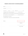 Free Pennsylvania Notary Acknowledgment Form - Word | PDF – eForms