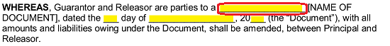 Free Release of Personal Guarantee Form - PDF | Word – eForms