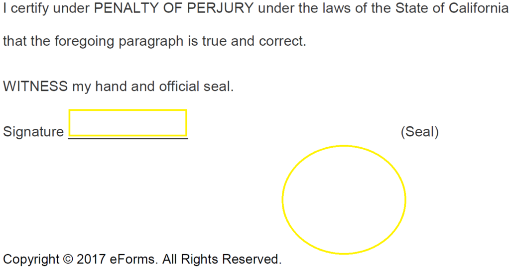 Free California Notary Acknowledgment Form - PDF | Word – eForms
