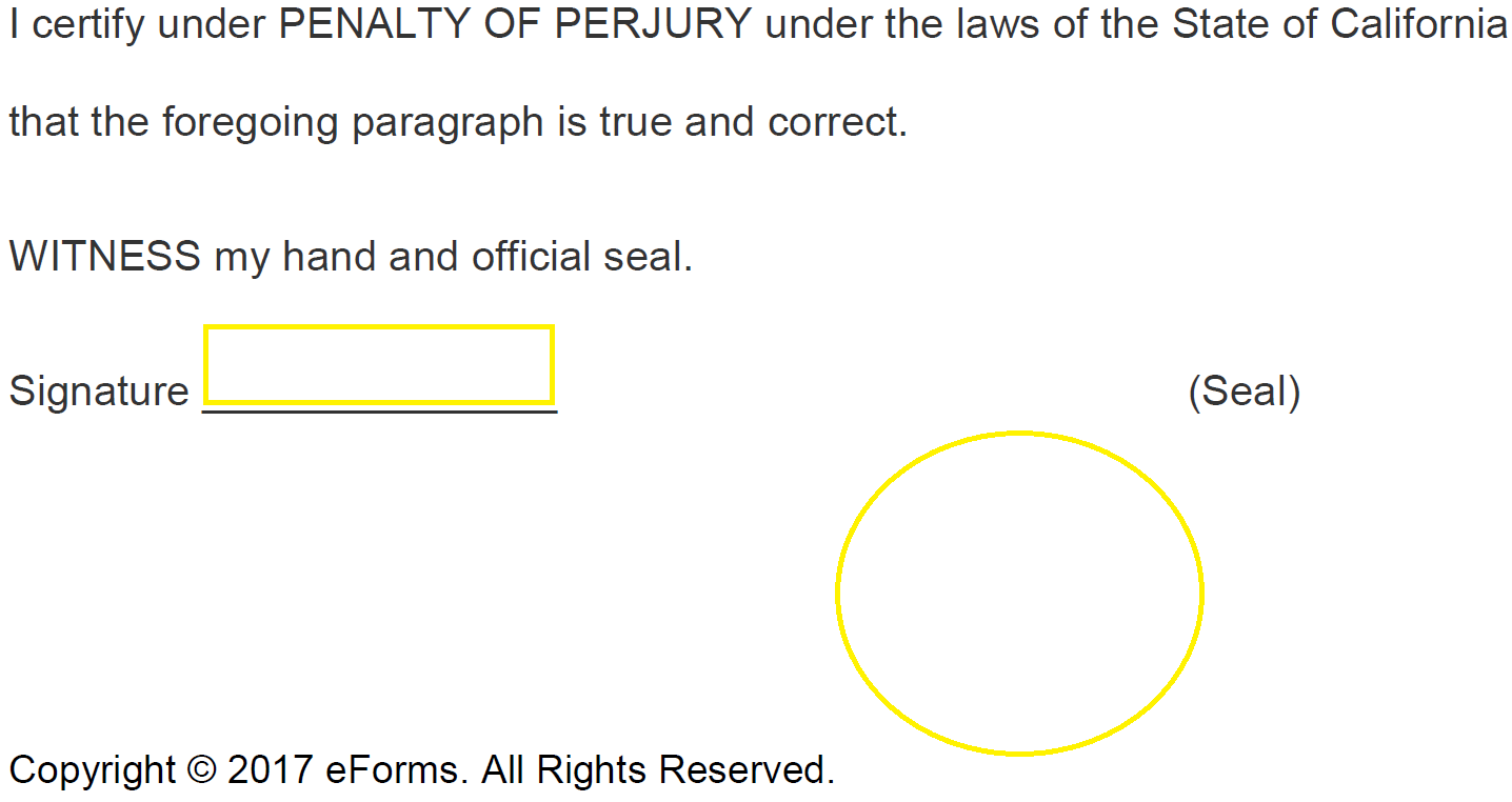 Free California Notary Acknowledgment Form - PDF | Word – eForms