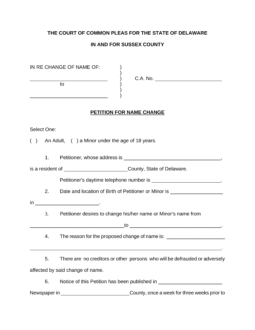 Free Delaware Name Change Forms - How to Change Your Name in DE - PDF ...