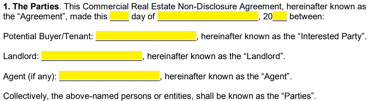 Free Commercial Real Estate Non-Disclosure Agreement (NDA) - PDF | Word ...