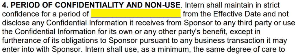 Free Internship (NDA) Confidentiality Agreement Template - PDF | Word ...
