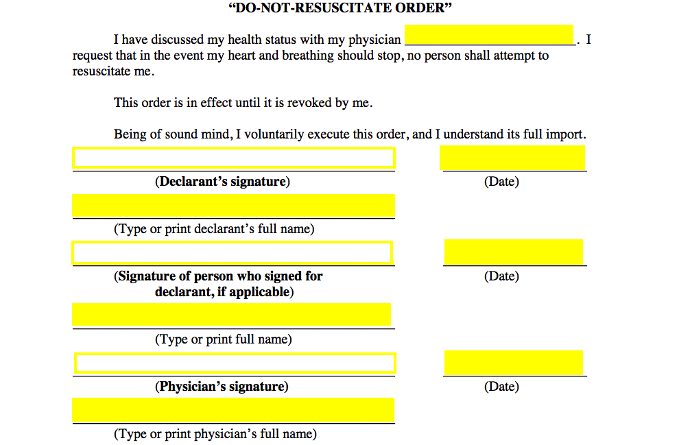 Free Michigan Do Not Resuscitate (DNR) Order Form - PDF – eForms