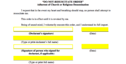 Free Michigan Do Not Resuscitate (DNR) Order Form - PDF – eForms