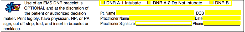 Free Maryland Do Not Resuscitate (DNR) Order Form - PDF – eForms