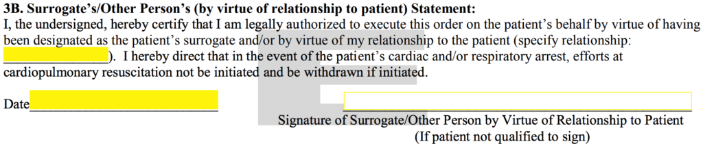 Free Pennsylvania Do Not Resuscitate (DNR) Order Form - Sample Only ...