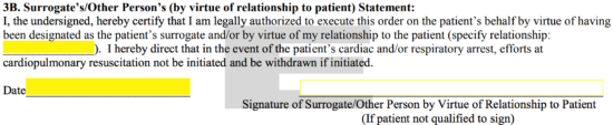 Free Pennsylvania Do Not Resuscitate (DNR) Order Form - Sample Only ...